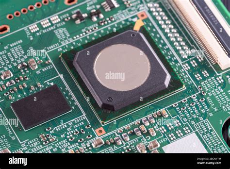Microcontroller Pcb Close Up Printed Circuit Board Of An Electronic Device Stock Photo Alamy