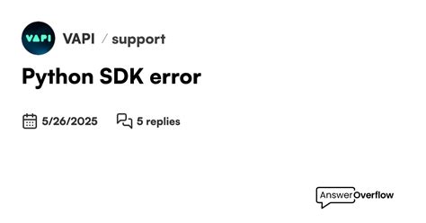 Python Sdk Error Vapi