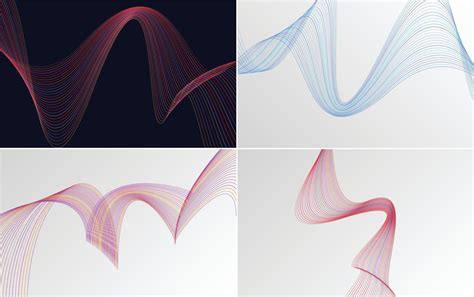Set Of 4 Vector Line Backgrounds For A Sleek And Modern Aesthetic 17577840 Vector Art At Vecteezy