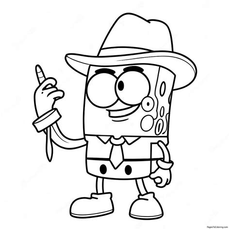 Spongebob Gangster Coloring Page