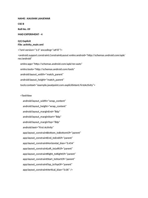 Mad Exp 4 Pdf Software Development Computer Programming