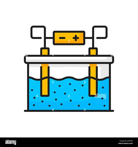 Hydrogen Production H2 Water Electrolysis Color Icon Vector Green