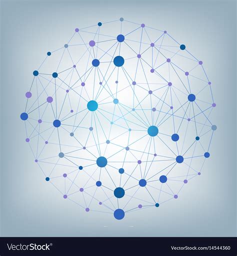 Abstract Particles And Lines Plexus Effect Vector Image