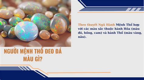 Người Mệnh Thổ đeo đá Màu Gì