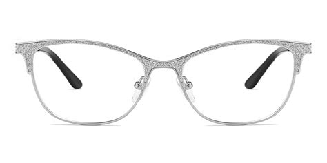 Alma Rectangle Silver Glasses For Women Lensmart