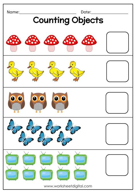 Counting Objects To 20 Number 1 To 20 Kindergarten Etsy Uk