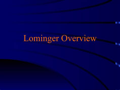 Lominger Overview Ppt