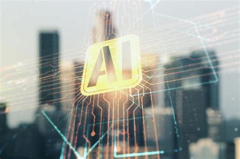 premium photo double exposure of creative artificial intelligence