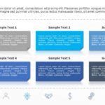 SmartArt List Text Blocks 6 Steps PowerPoint Template