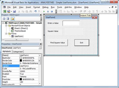 Forms And Controls In Excel VBA Analysistabs