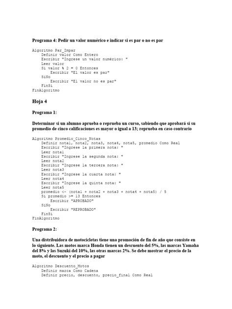 Pseint Programas Pdf