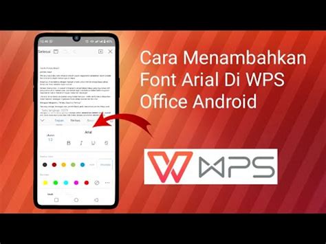 Cara Menambah Font Arial Di WPS Office Android YouTube