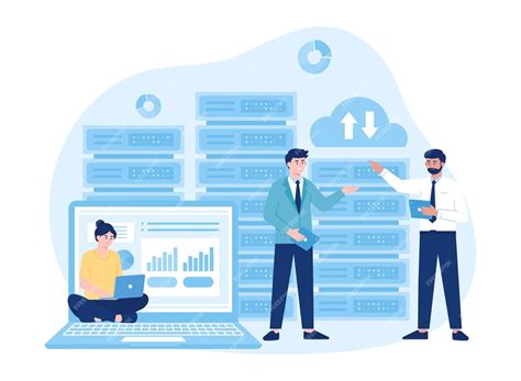 Premium Vector Web Hosting Online Database Storage Technology Data