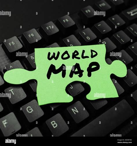 Handwriting Text World Map Conceptual Photo A Diagrammatic Representation Of The Surface Of The