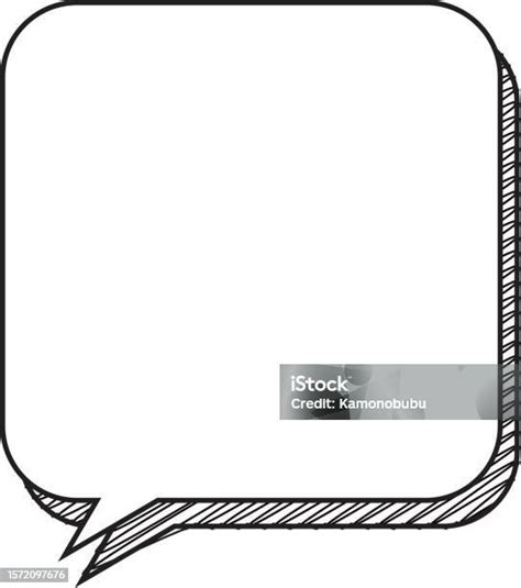 손으로 그린 그림자가 있는 둥근 모서리 직사각형 말풍선 흰색으로 칠해져 있습니다 걱정하는에 대한 스톡 벡터 아트 및 기타 이미지 걱정하는 그림자 기포 Istock