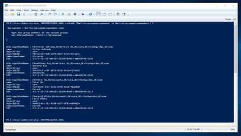 find nested groups and members in active directory with powershell