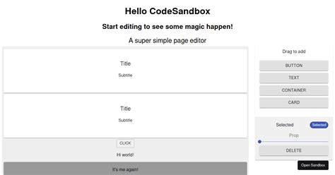 Basic Craft Js Forked Codesandbox Basic Craft Js Forked Codesandbox