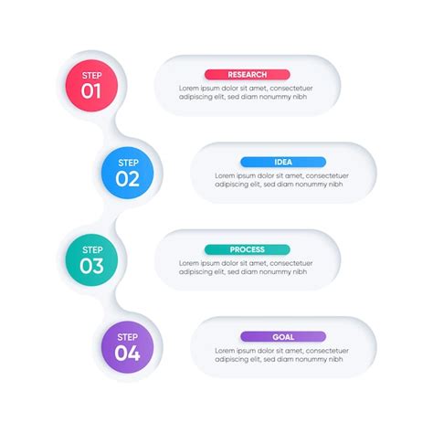 Premium Vector 4 Vertical Steps Infographic Design Colorful And Modern Style Design