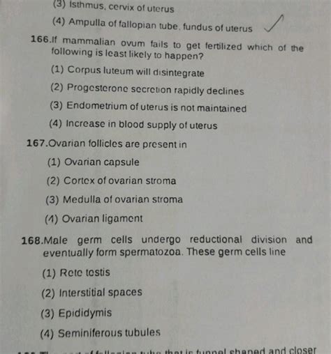 3 Isthmus Cervix Of Uterus 4 Ampulla Of Studyx