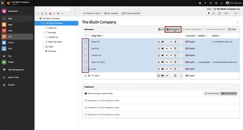 How To Use Typo3s Mass Editing Columns Feature Typo3 The Open Source