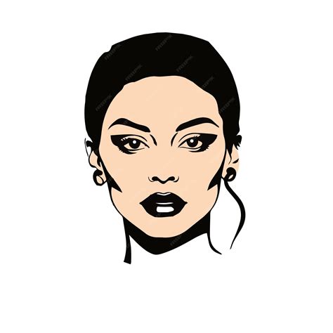 Premium Vector Illustration Of A Beautiful Woman Face