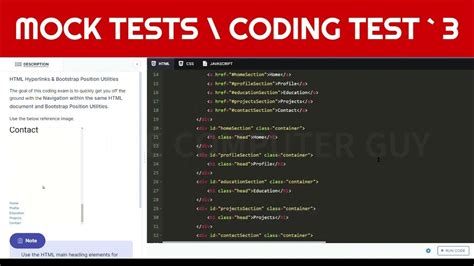 Mock Tests Coding Test 3 Html Hyperlinks And Bootstrap Position Utilities Aytcg Nxtwave