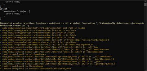 Firebase Firebaseconfigdefaultauth Promise Rejection Error Stack Overflow