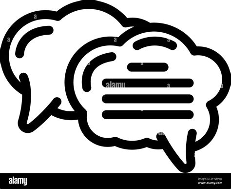 Speech Bubble Natural Language Processing Nlp Line Icon Vector