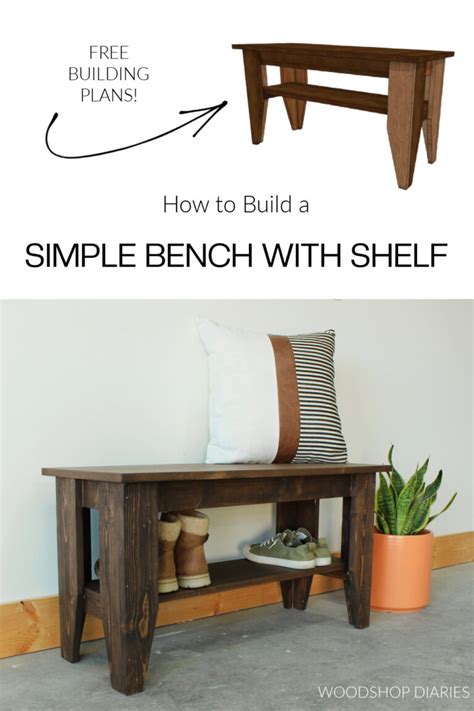 How To Build A Simple Bench With Shelf