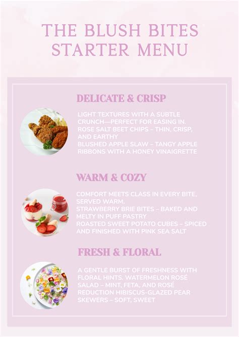 Free White Wedding Starter Menu Template To Edit Online
