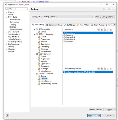 Trouble Setting Up Sfmlc In Eclipse Stack Overflow