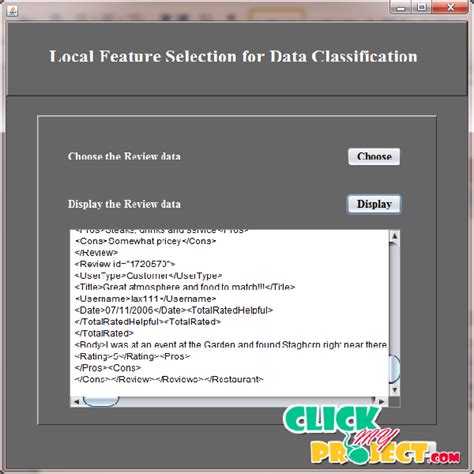 Local Feature Selection For Data Classification Clickmyproject