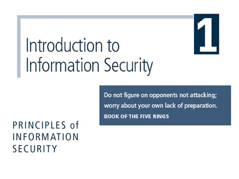 Solution Introduction To Information Security Chapter 1 Slides From Principles Of Information