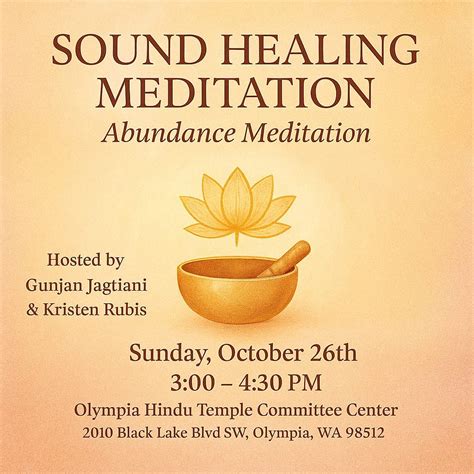 Sound Healing Event Theme Abundance Meditation Kristen Rubis