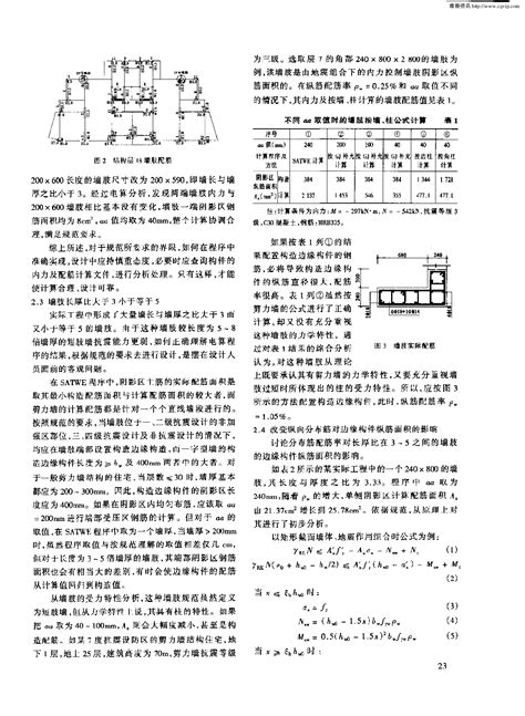 Satwe软件计算剪力墙结构中不同长厚比墙肢的设计 剪力墙结构 土木在线