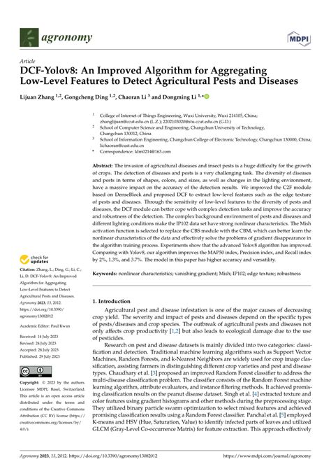Pdf Dcf Yolov8 An Improved Algorithm For Aggregating Low Level Features To Detect