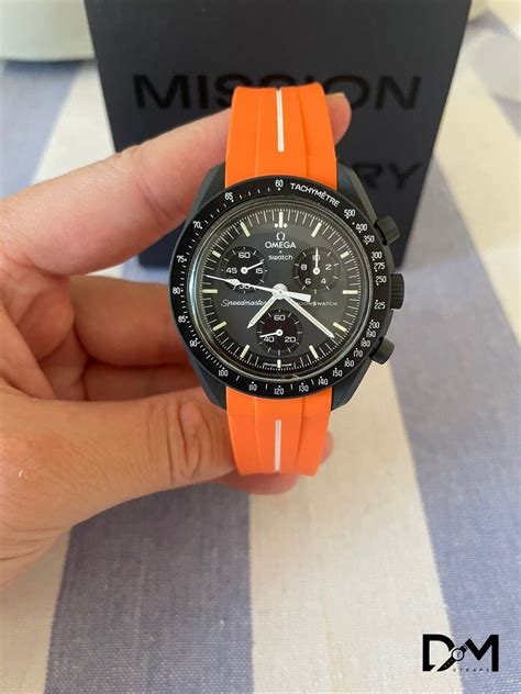 Omega X Swatch Moonswatch Orange White Mission To Etsy