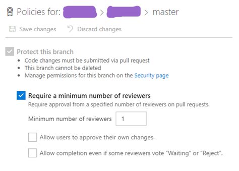 Tfs 2017 Git Branch Policy Issue Stack Overflow