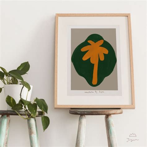 짙은 초록속의 야자수 풍경 아트포스터 자연공방 Jayeonstore