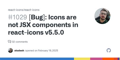 Bug Icons Are Not Jsx Components In React Icons V550 · Issue 1029 · React Iconsreact