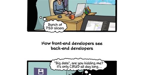 Front End Vs Back End Programmer Jokes Pinterest