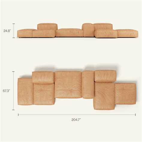 Extrasoft Low Profile Modular Block Sofa Combination 002