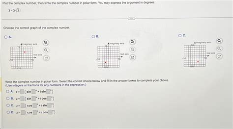 Solved Plot The Complex Number Then Write The Complex