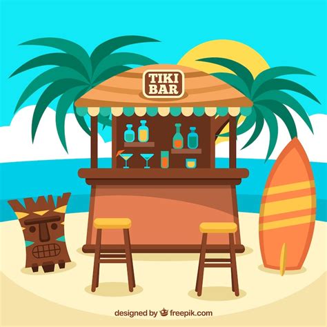 Tiki Bar Template Printable Tiki Bar Party Flyer