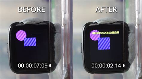 before and after optimising pinetime s display driver on rust and mynewt os youtube