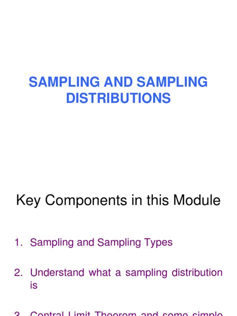 Sampling And Sampling Distributions Pdf Standard Error Sampling Statistics