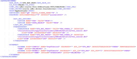 Configure The OFS BSP SCHEMA IN Xml File