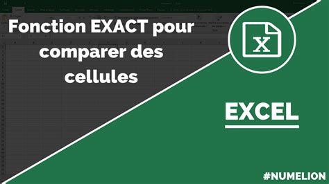 Comparer Des Cellules Dans Excel Avec Fonction EXACT