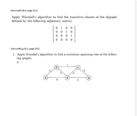 Solved Apply Warshalls Algorithm To Find The Transitive