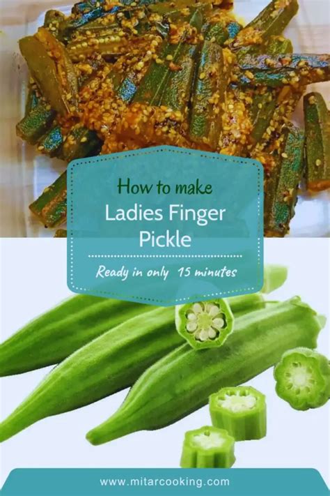 Ladies Finger Pickle Recipe Bhindi Ka Achar Mitar Cooking